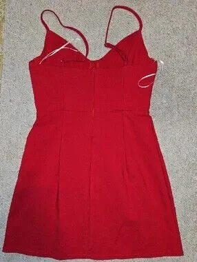 Princess Polly | Dresses | Princess Polly Red Mini Dress With Spaghetti ...